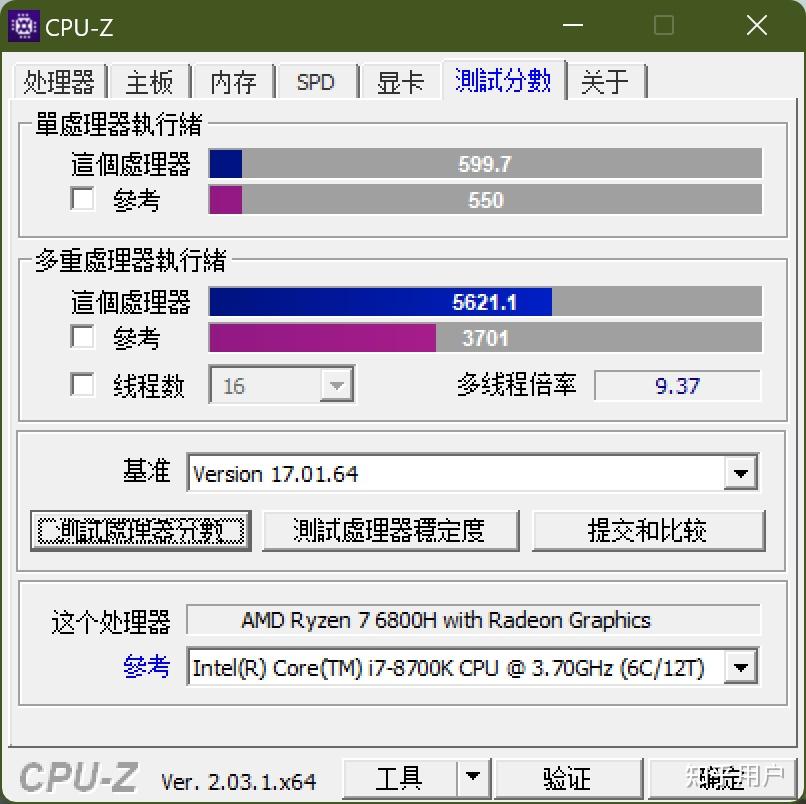 amd移动端的6800H，cpu跑分和intel桌面i7-10700哪个好？ - 知乎