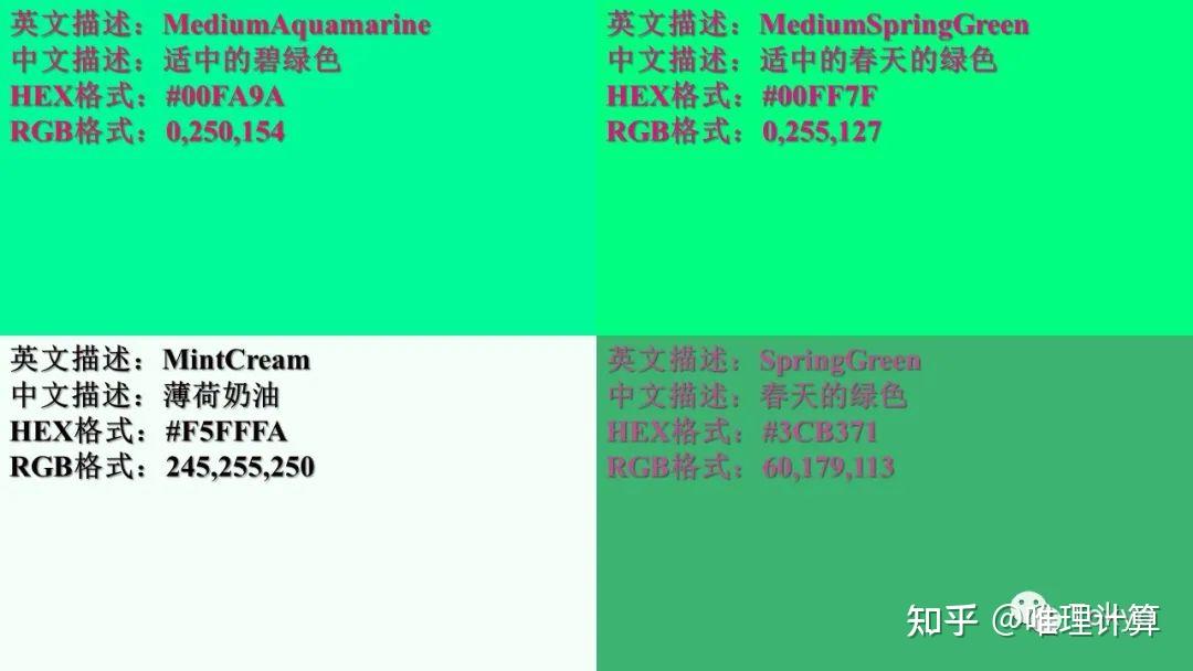 珍藏！RGB颜色码对照表，调出你最爱的那个颜色！ - 知乎