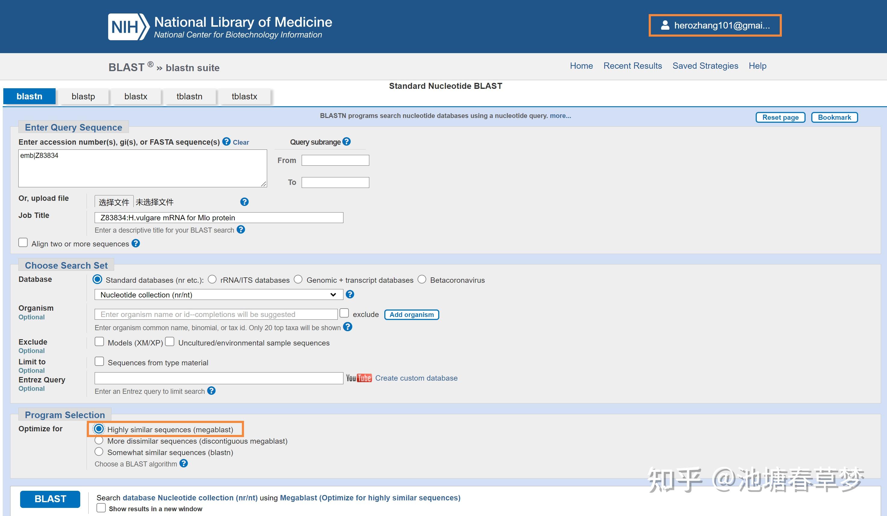 初探BLAST ——生信原理第二次实验报告（华农） - 知乎