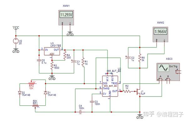 模电学习12. NE555 方波信号发生器 - 知乎
