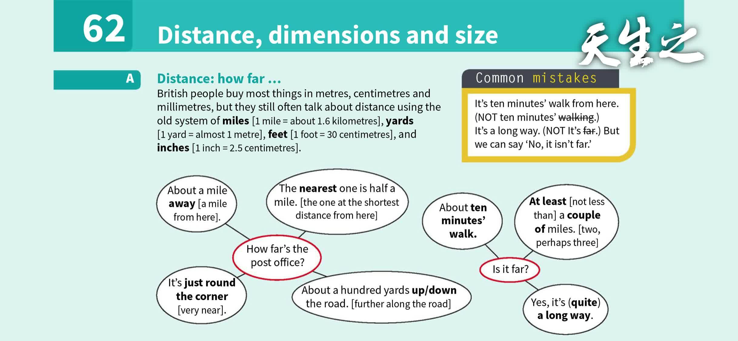《剑桥英语词汇在用·初级》Unit 62. Distance, dimensions and size（距离、尺寸 和 大小） - 知乎