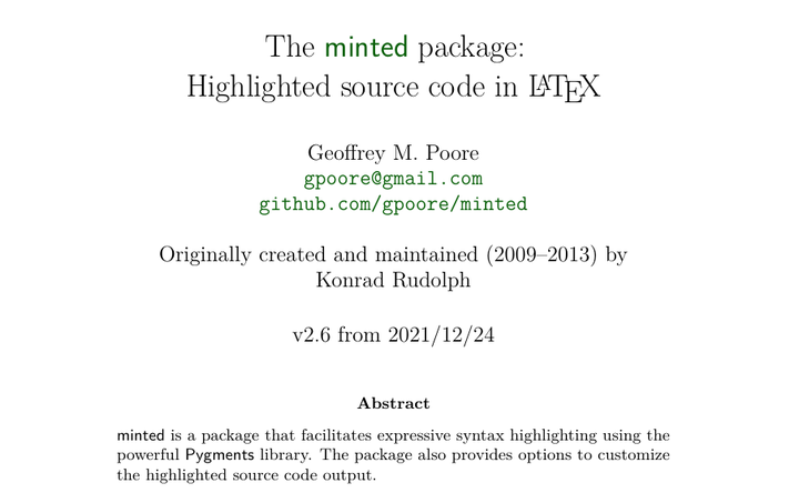简单介绍在LaTeX中使用minted宏包展示代码 - 知乎