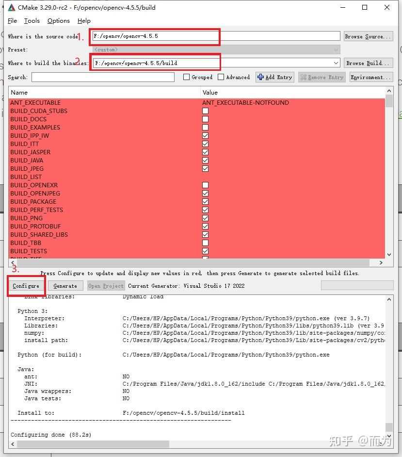 配置opencv4.5.5(VS2022+Cmake) - 知乎