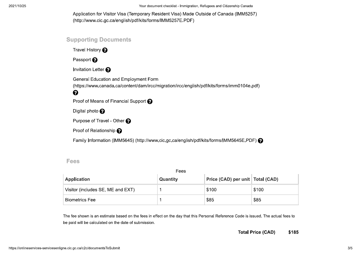 加拿大签证申请：前置问卷环节生成Personal Reference Code和Checklist，啥用？ - 知乎