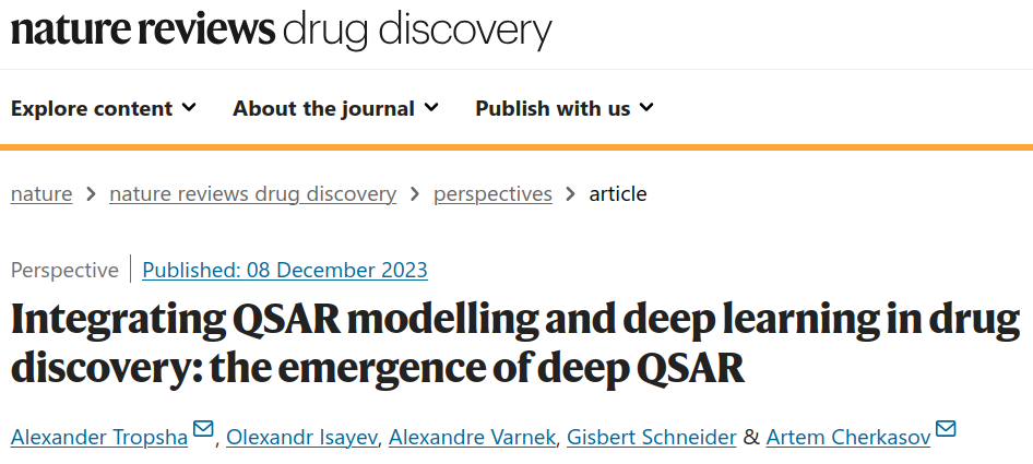 Nat Rev Drug Discov｜深度学习与QSAR的融合 - 知乎