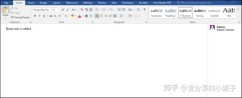 Word处理控件aspose Words功能演示:使用 Java 在 Word Docx Doc 中插入或删除注释 知乎
