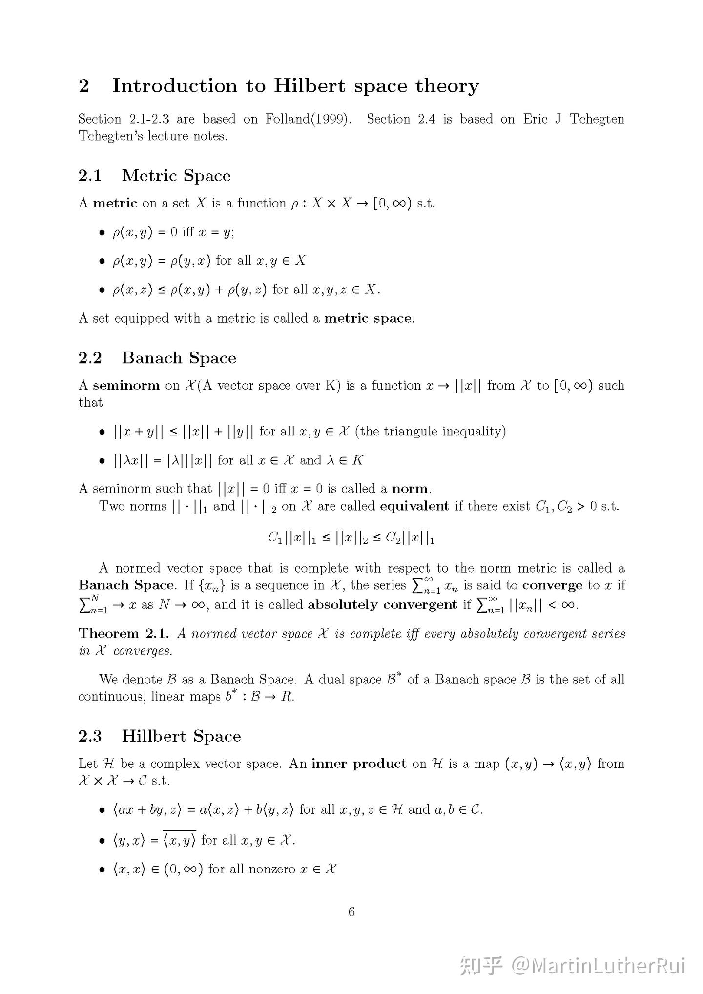 Ch2 Introduction to Hilbert space theory - 知乎
