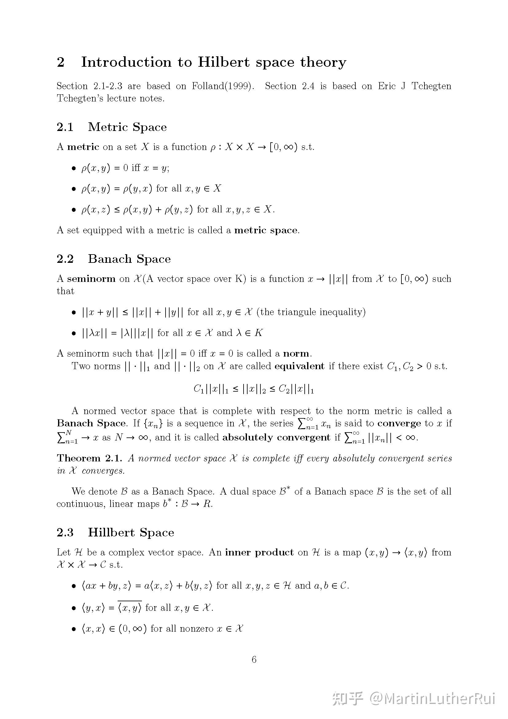 Ch2 Introduction to Hilbert space theory - 知乎