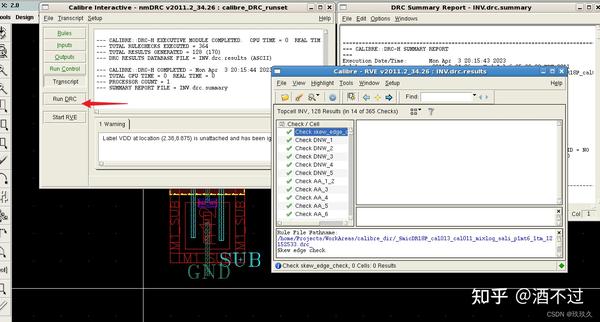 （七）反相器的版图绘制、DRC、LVS、PEX、后仿真笔记-----基于B站chris老师教学 - 知乎
