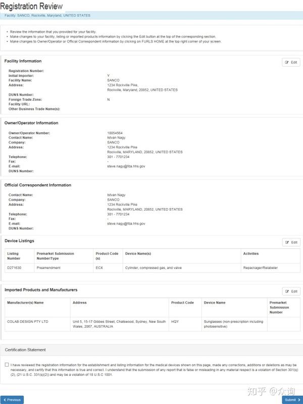 FDA （FURLS）医疗器械2020年度注册 - 知乎