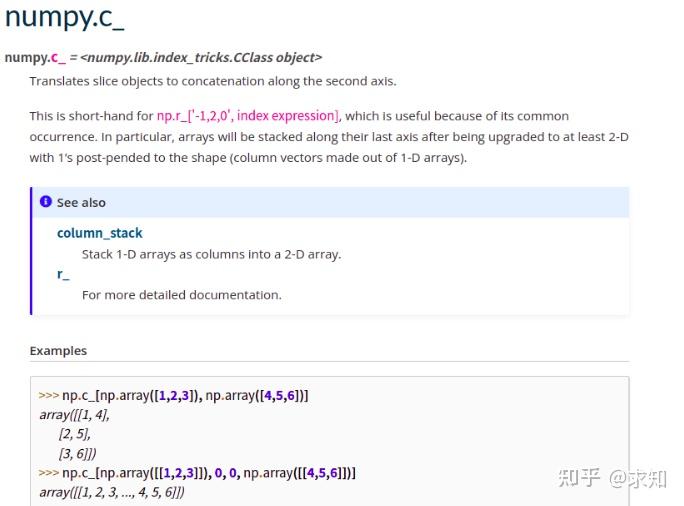 【numpy】np.c_的用法 - 知乎