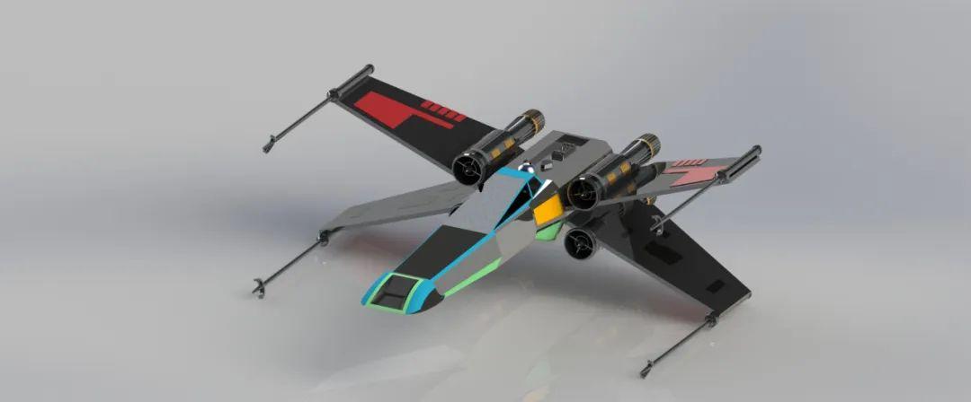 【飞行模型】x-wing星球大战战舰3D数模图纸 Solidworks设计 - 知乎
