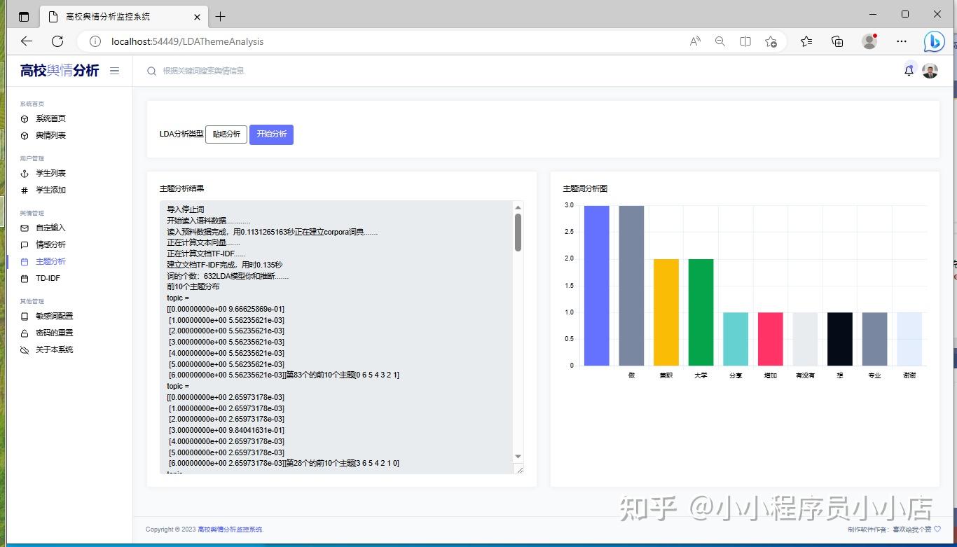 web开发，在线%高校舆情分析%系统demo，基于python，flaskweb，echart，nlp,ida,tf-idf，多爬虫源，数据库mysql - 知乎