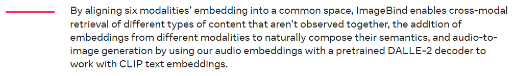 Meta刚发布了ImageBind，一个跨六种模态的整体化人工智能模型，这是对它的详细分析 - 知乎
