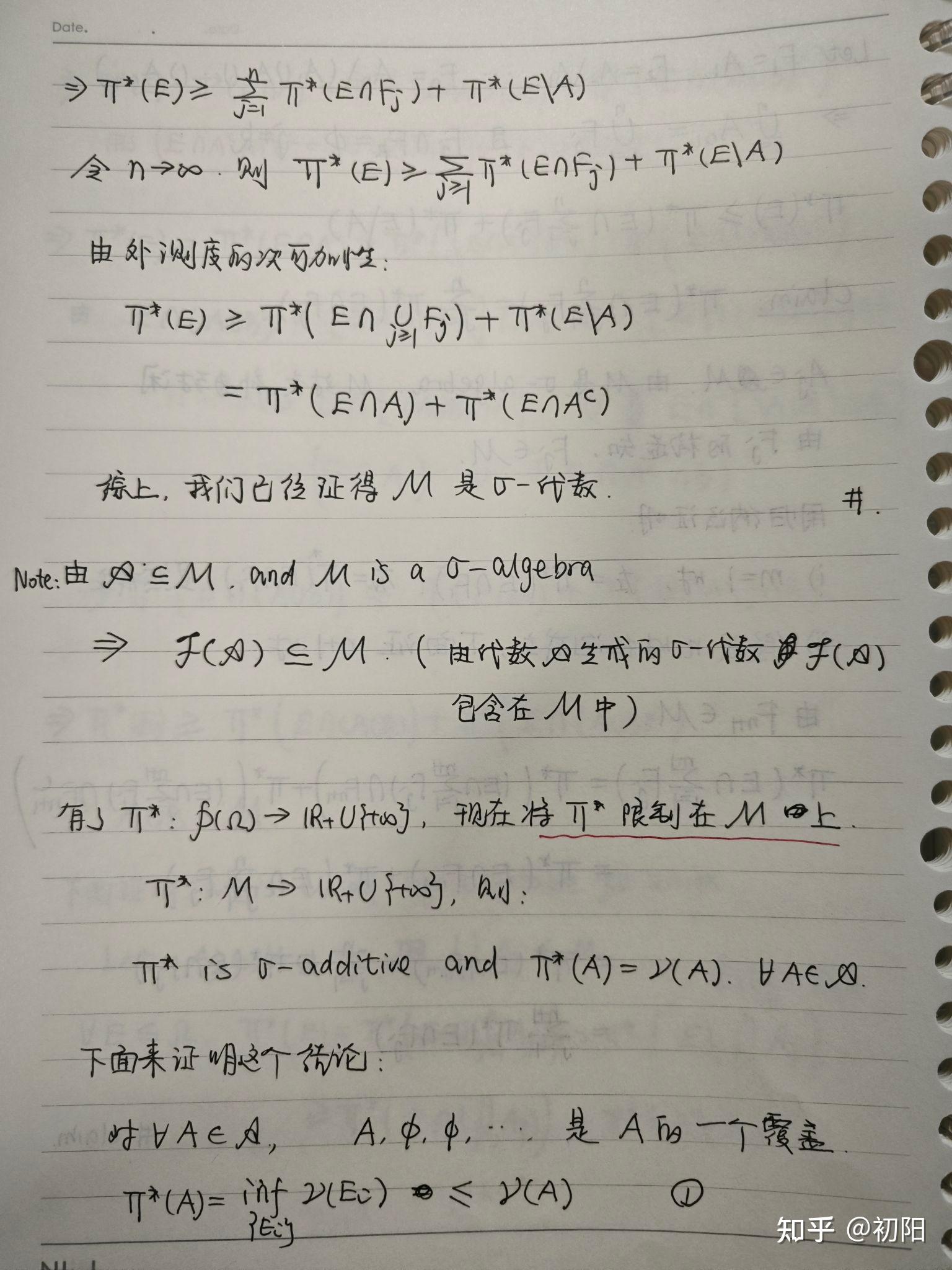 【手写笔记】Measure Theory by Claudio Landim 04 - 知乎