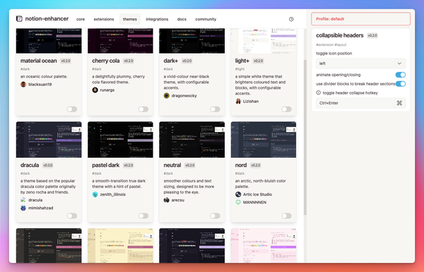 Notion 使用教程：notion-enhancer/ Notion 增强器——武装你的 Notion 知识库，样式美化、功能增强一键搞定 - 知乎