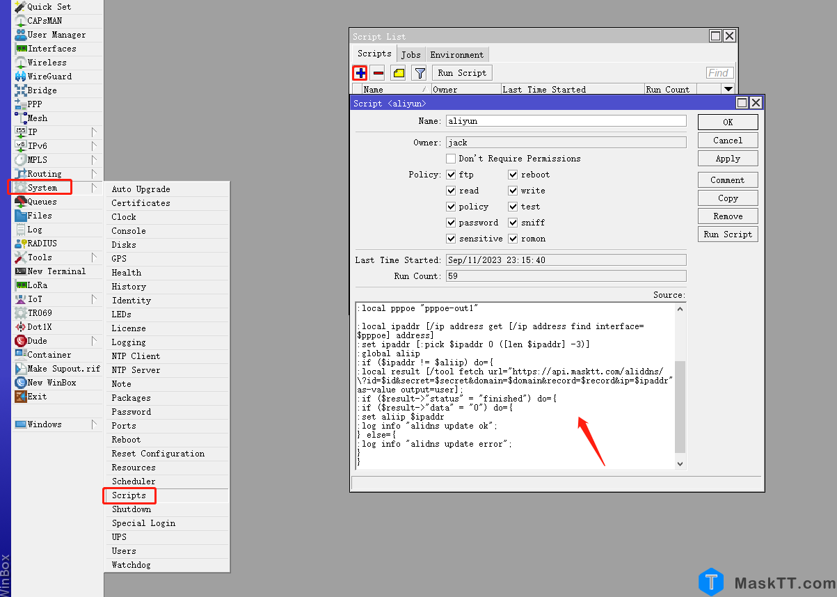 RouterOS利用阿里云API接口实现DDNS动态IP域名解析 - 知乎