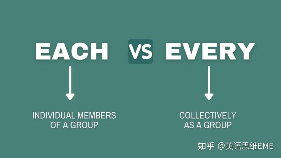 Each, every, any, all, either, entity之间的联系与差异 - 知乎