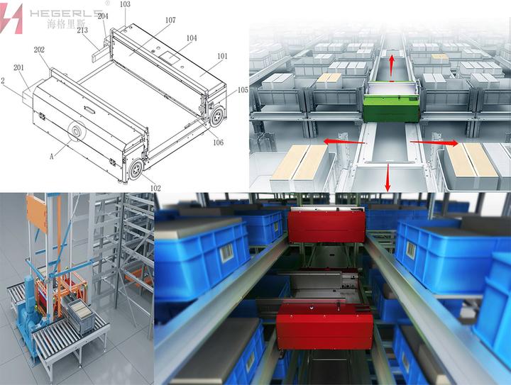料箱式AGV机器人立体库｜海格里斯HEGERLS料箱式四向穿梭车复杂巷道灵活搬运 - 知乎