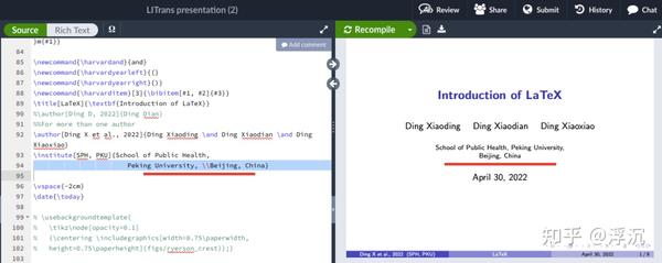 我用LaTeX做的PPT首页｜Overleaf太方便了 - 知乎