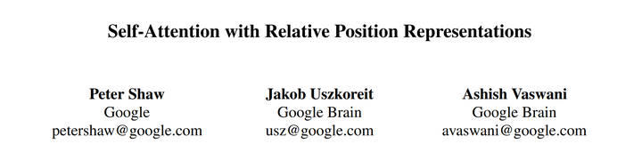 Relative Position Representations - 知乎
