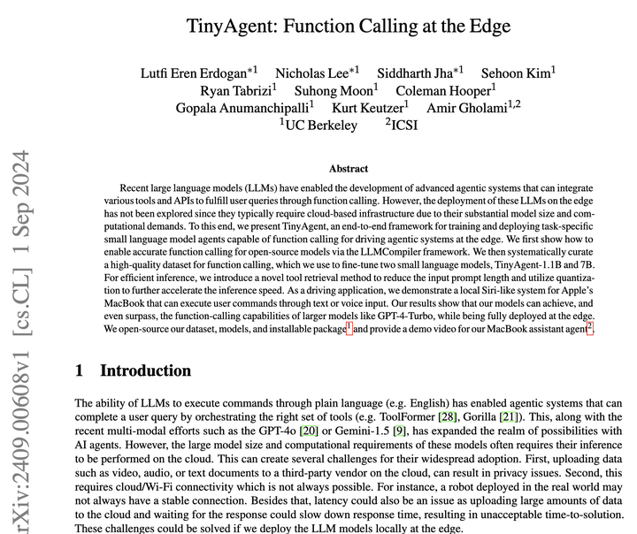 TinyAgent: Function Calling at the Edge - 知乎