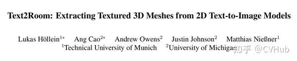 Text2Room：第一个从文本生成室内三维场景的方法！ - 知乎