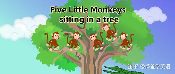 英文绘本精读+手工游戏-Five Little Monkeys sitting in a tree - 知乎