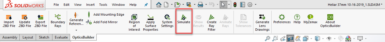 如何在SOLIDWORKS版本的OpticsBuilder中进行模拟分析 - 知乎