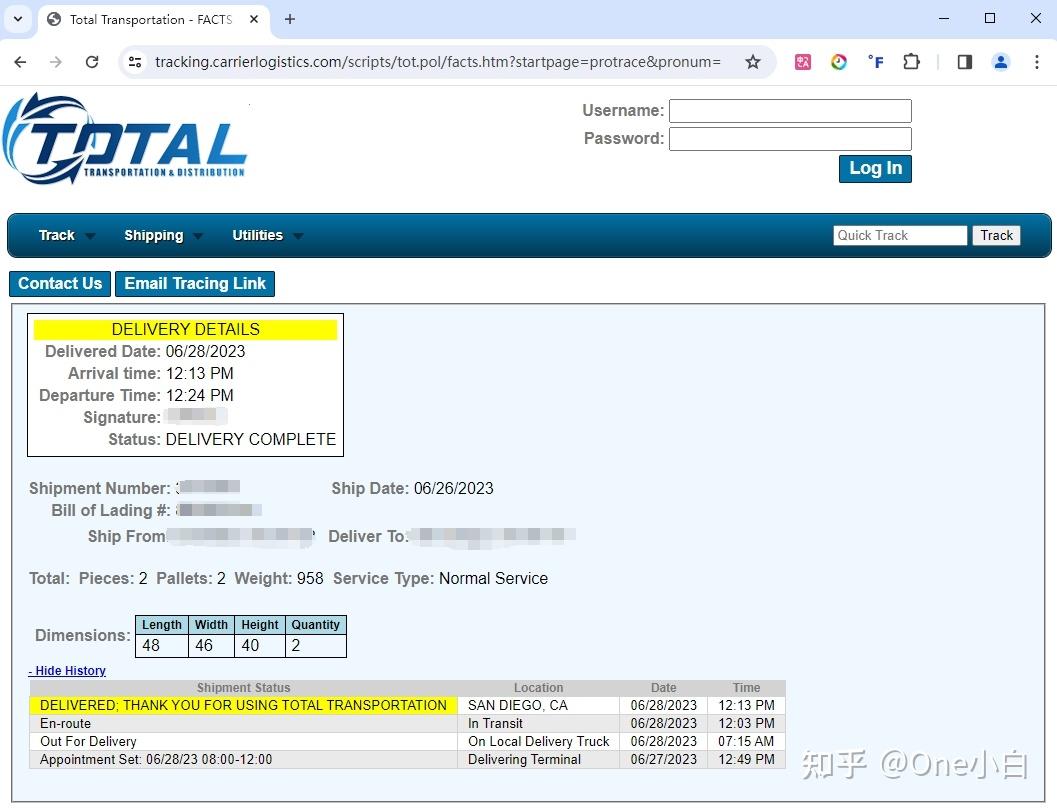 25 家美国尾程派送卡车承运商及货物追踪网址介绍 - 知乎