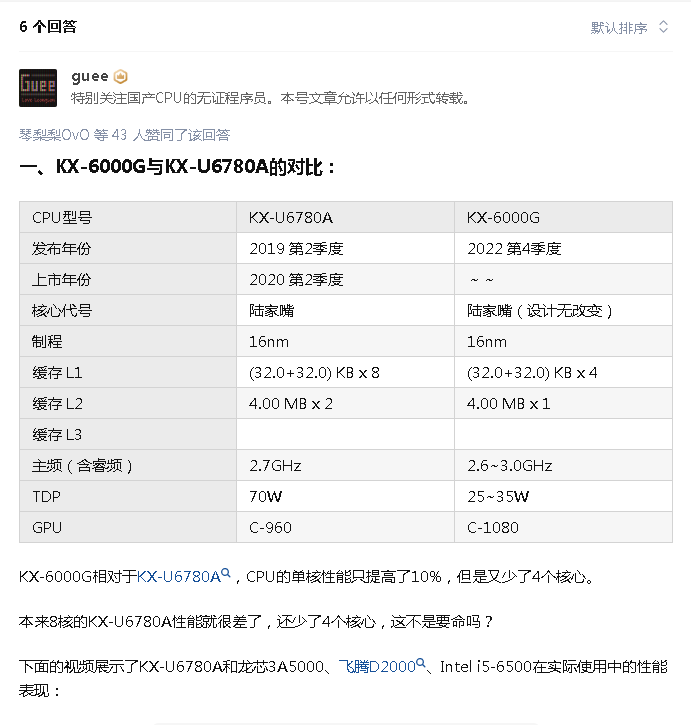 兆芯发布新一代 16nm 开胜 KH40000 和开先 KX-6000G 系列处理器，都有哪些亮点？ - 知乎