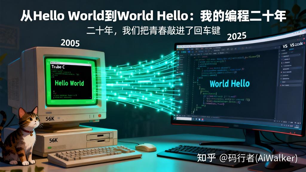 我的编程二十年：从“Hello World”到“World Hello”，愿你读完，依然愿意敲下自己的“World Hello” - 知乎