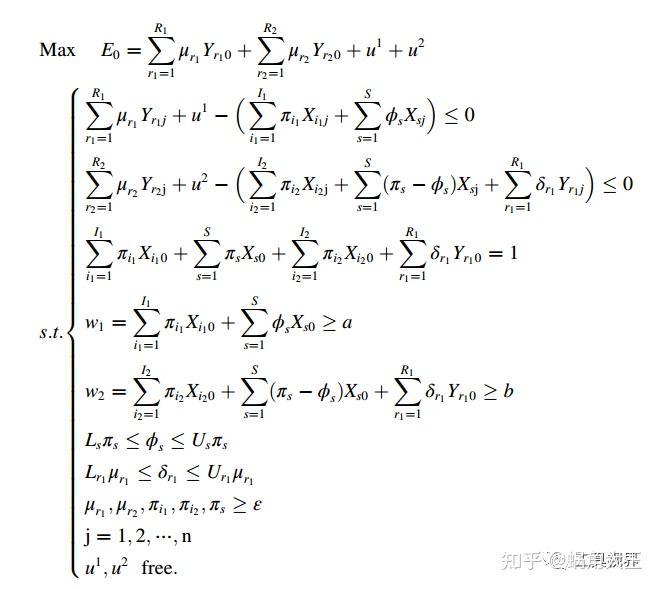 一种新的两阶段网络DEA模型 - 知乎