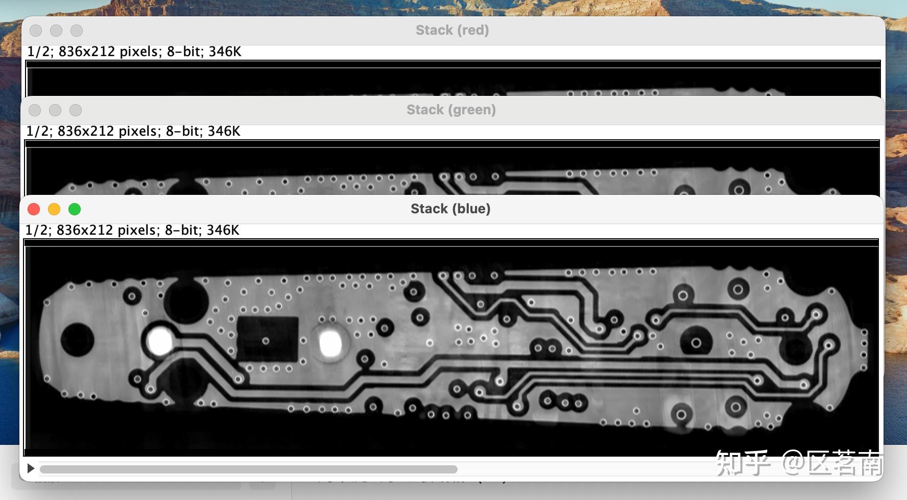 用imageJ把pcb切片堆叠在一起 - 知乎