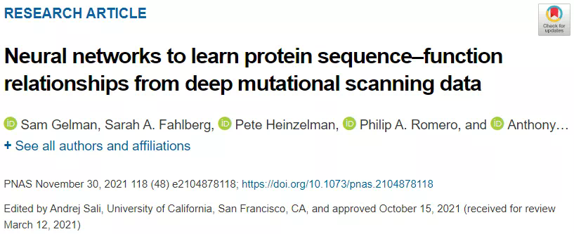 神经网络从深度突变扫描数据中学习蛋白质序列-功能关系 - 知乎