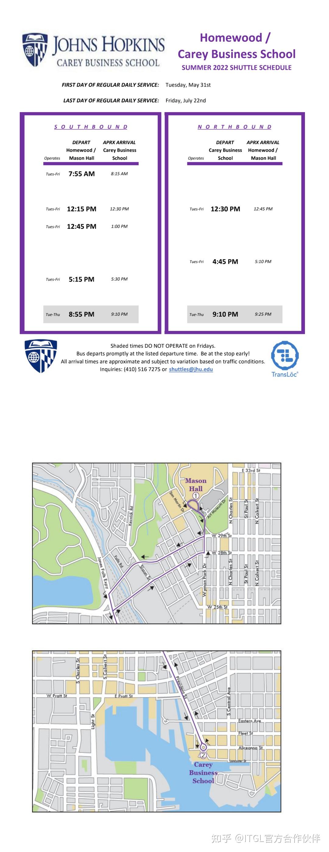 JHU校车路线汇总 - 知乎