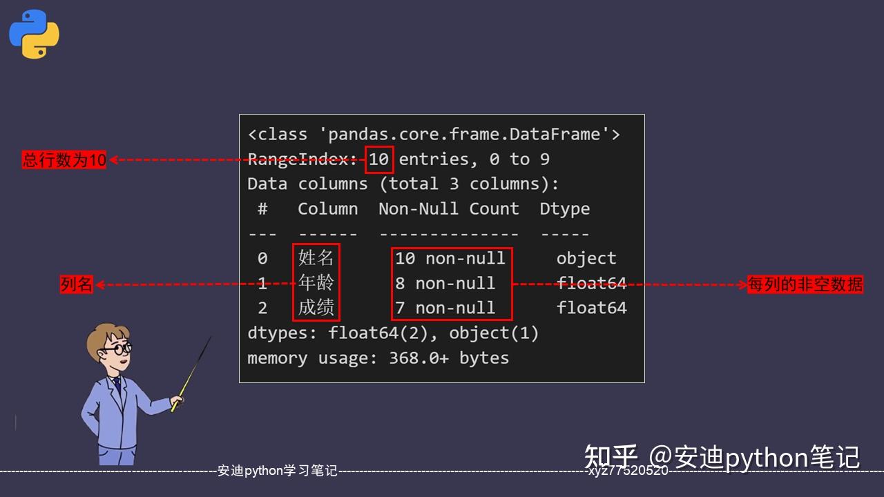 8. df.info()函数-查看DataFrame对象信息 - 知乎