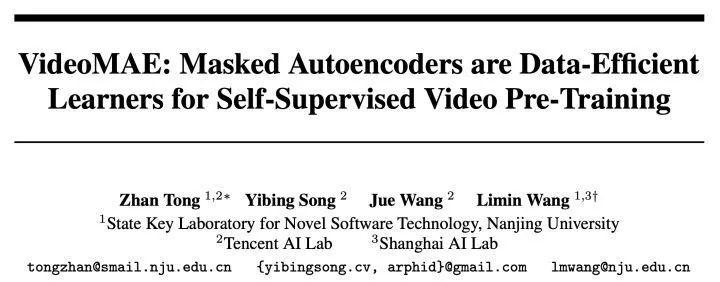 NeurIPS 2022｜VideoMAE: 简单高效的视频自监督预训练新范式 - 知乎