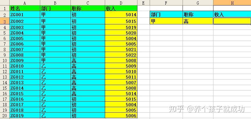 DGET函数的用法及实例 - 知乎