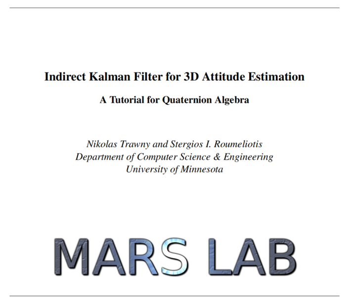 【论文阅读 公式推导】indirect Kalman Filter For 3d Attitude Estimation A Tutorial For Quaternion Algebra 知乎