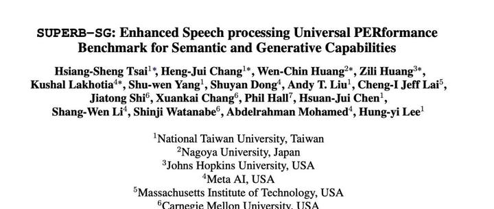 论文分享 | SUPERB-SG：评估自监督语音预训练模型语义学习和生成能力的新基准 - 知乎