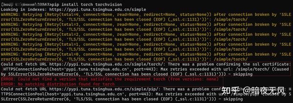 Warning Retrying Retry Total 4 Connect None Read None Redirect None Status None 解决方案 知乎