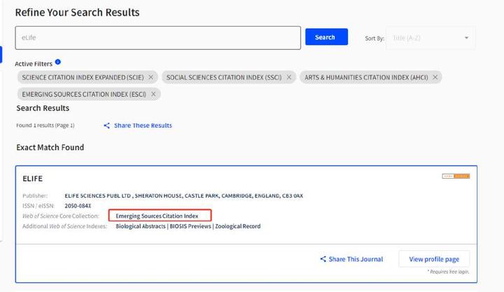 顶刊eLife解除On hold！已从SCIE改编为ESCI 限制部分检索 - 知乎
