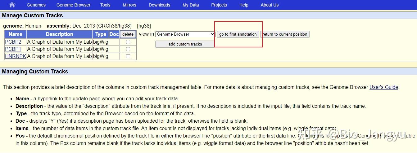 生信小白之路02-bw/bed等文件导入UCSC查看track - 知乎