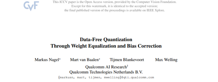 ICCV2019高通Data-Free Quantization论文解读 - 知乎