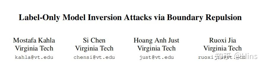 【论文阅读】Label-Only Model Inversion Attacks via Boundary Repulsion - 知乎