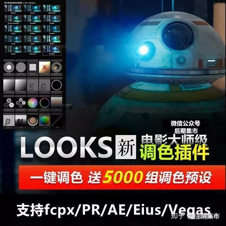【插件】AE/PR最专业的调色插件Looks 电影大片级的调色体验！ - 知乎