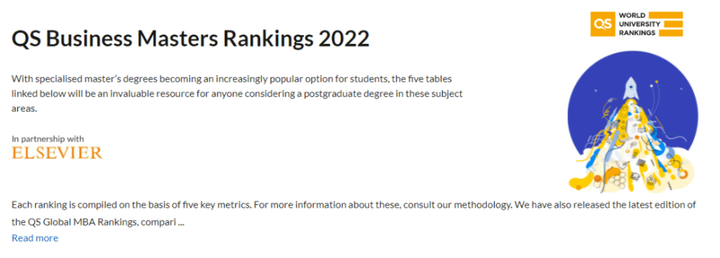 QS2022年商科硕士排名 盘点热门专业排名最高的学校 - 知乎