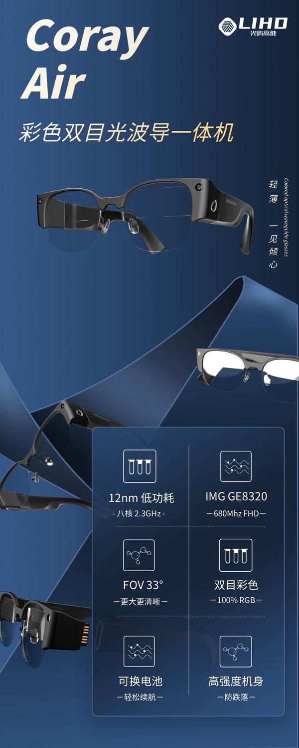 双眼全彩光波导AR眼镜Coray air参数来了 - 知乎