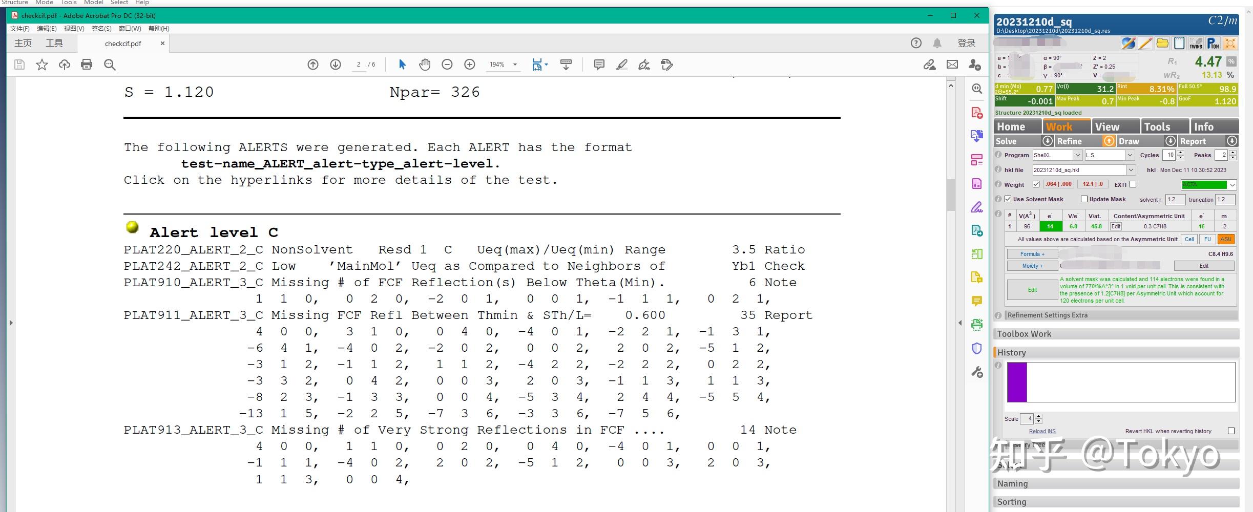 晶体结构解析案例27(B级警报PLAT601) - 知乎
